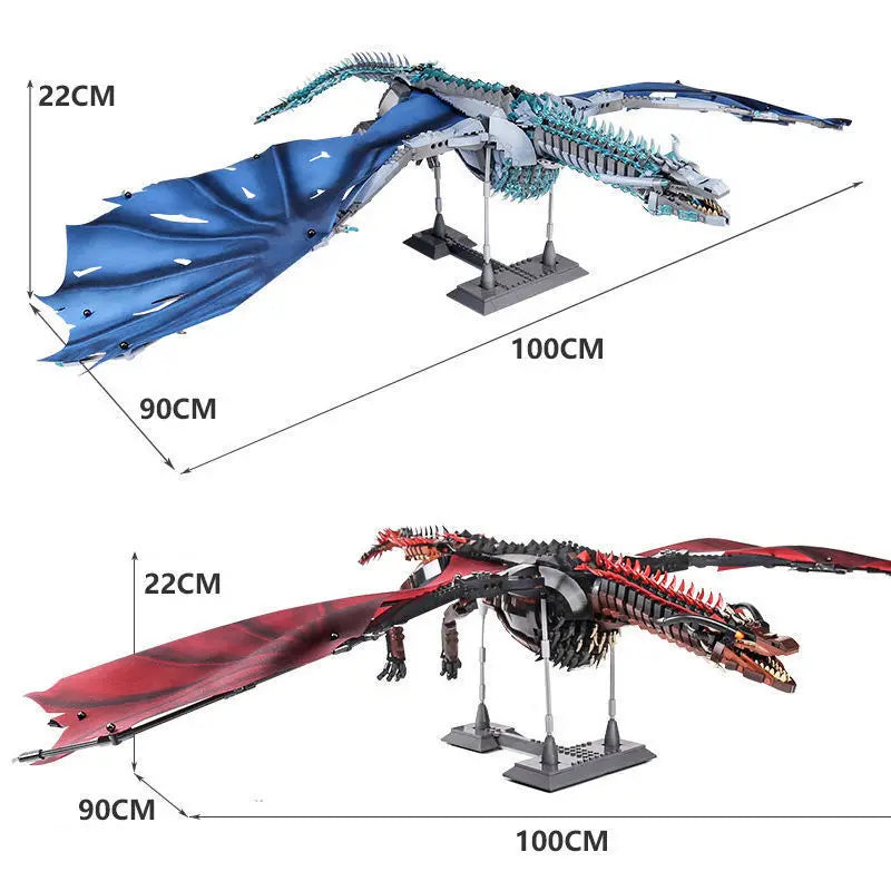 Giant Dragon Building Set – 1889pcs Creative MOC Fantasy Bricks Model ...